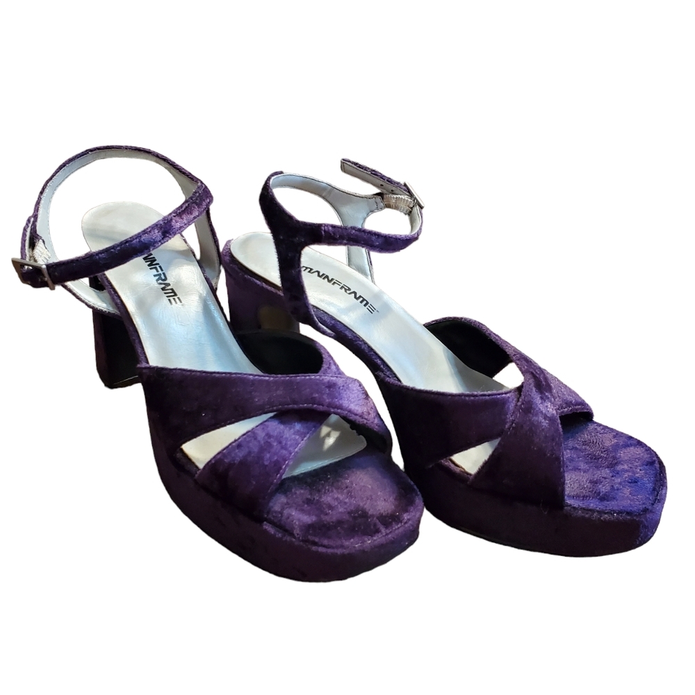 Vintage Velvet Platform Heels - Gem